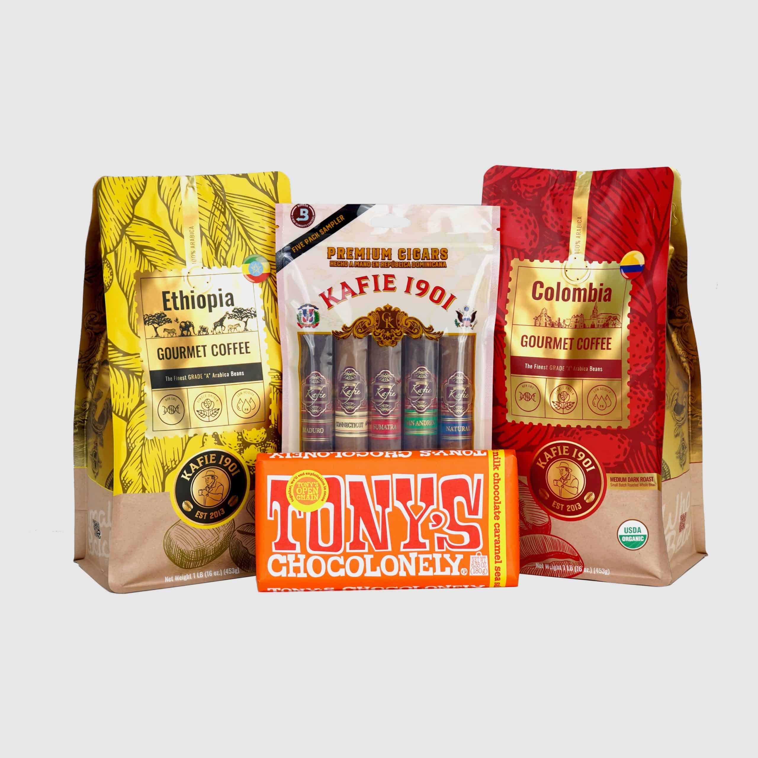 Kafie 1901 Ethiopia & Colombia Coffee and Cigar Pairing Set with Tony’s ...
